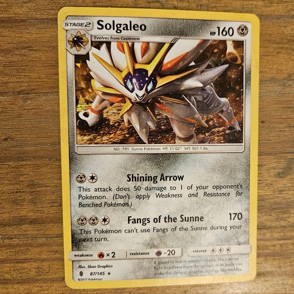 Pokemon | Games | Holo Solgaleo Pokmon Card | Poshmark